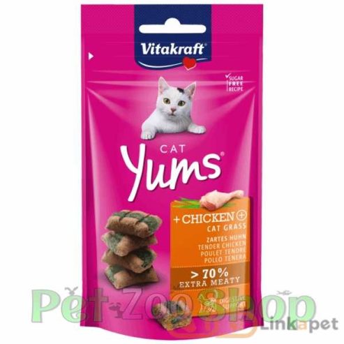 Poslastica piletina sa mačijom travom Cat Yums Vitakraft 40g