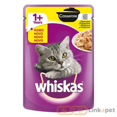 Whiskas: Kesica za mačke Casserole s piletinom u želeu, 85g