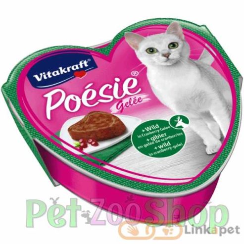 Vitakraft Poesie pašteta za mačke Divljač/Brusnica u želeu 15 x 85g