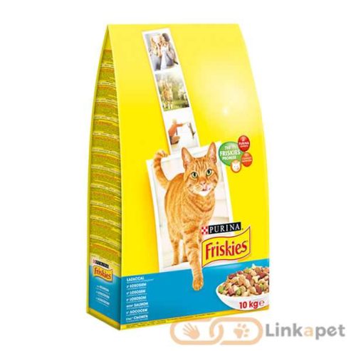 Friskies: Briketi za mačke Adult Losos i Povrće, 10 kg