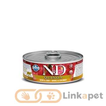 N&D Can Cat Quinoa Quail&Coconut – 80gr