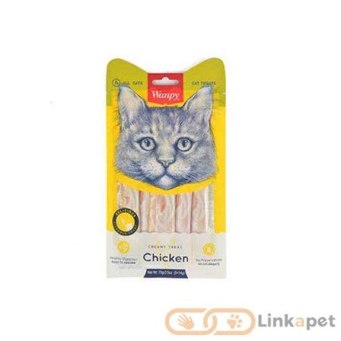 Wanpy Creamy Lickable Treats – Chicken poslastica za mačke – 5x14gr