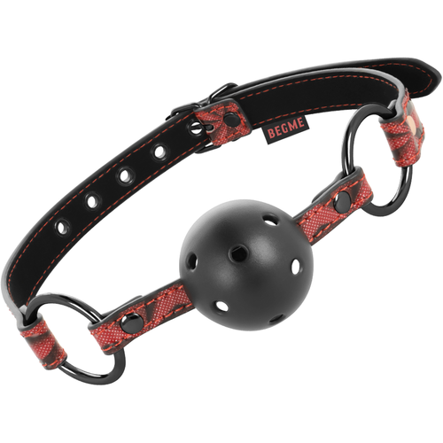 Beg me ball gag red