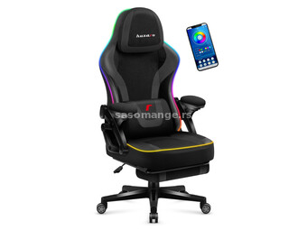 Gejmerska stolica Huzaro Force 4.6 RGB Black Mesh Smart