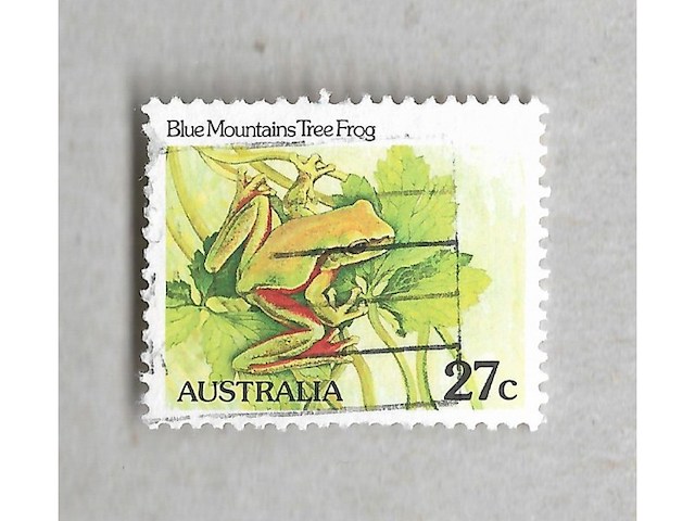 (M) markica 1982 Aust. 27c Blue Mountains Tree Frog