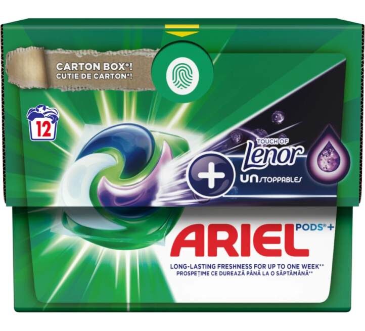 Ariel Pods Touch of Lenor Unstoppables 12pcs