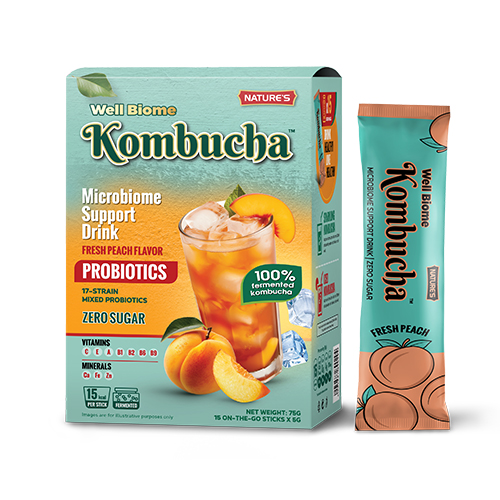 NATURES WELL BIOME KOMBUHA – PEACH FLAVOR 15 VREĆICA 75GR