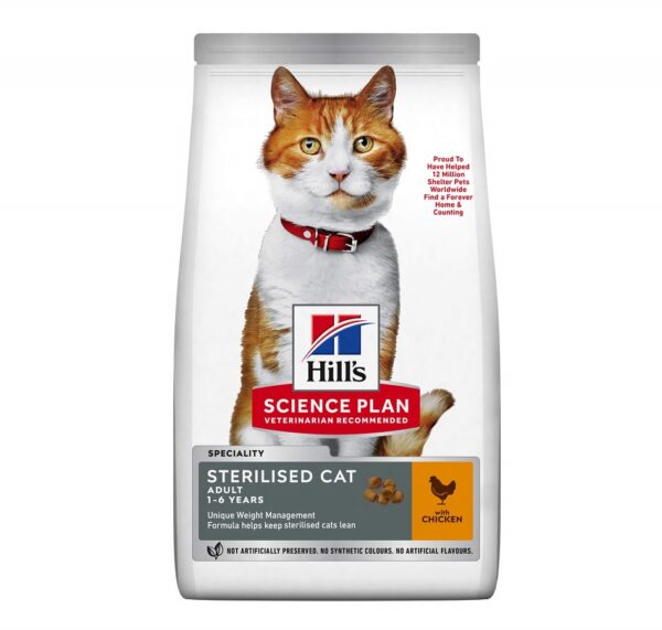 Hill’s Science Plan Adult Sterilised Cat Chicken – 1,5 kg