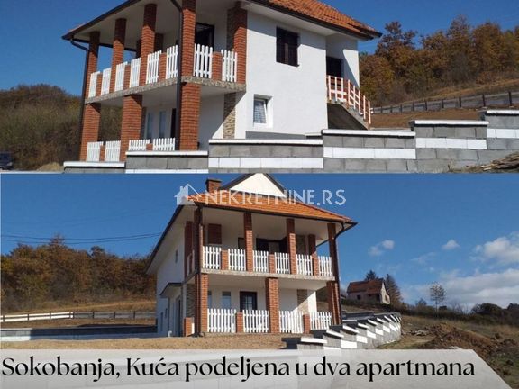 Kuća u Sokobanji podeljena u dva apartmana