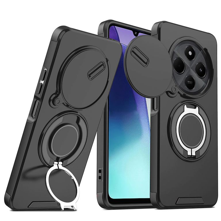 Zastitna maska (futrola) CamShield Ring stand - Xiaomi Redmi 14C/Redmi A4 crna