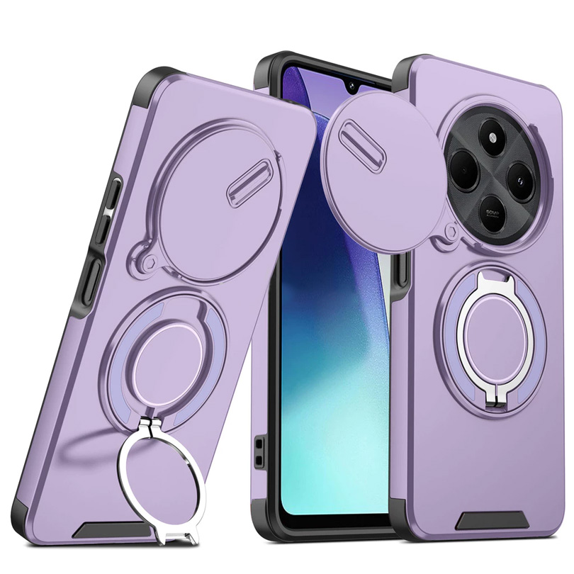 Zastitna maska (futrola) CamShield Ring stand - Xiaomi Redmi 14C/Redmi A4 ljubicasta