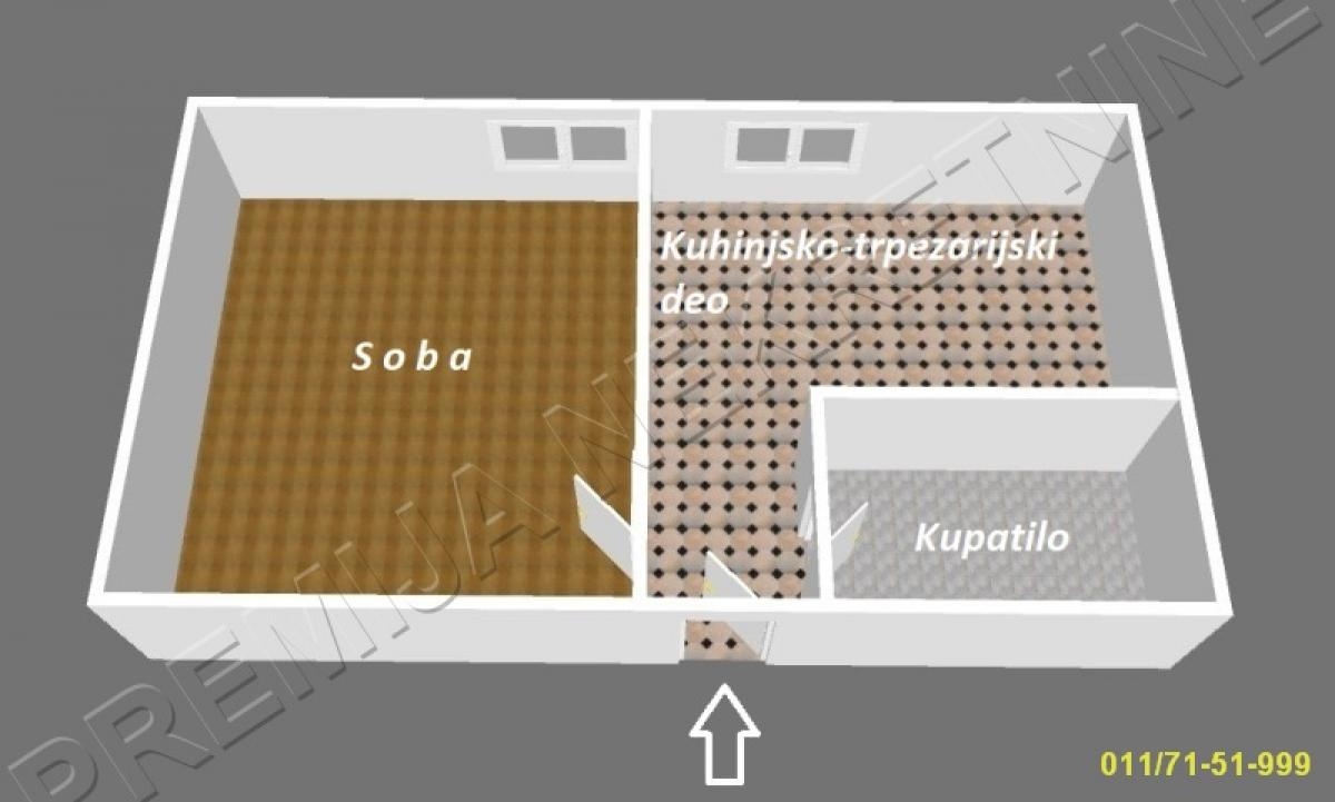 1. 0, Vukov spomenik, Dimitrija Tucovića, 28m2