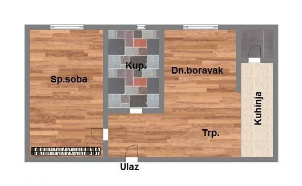 dvosoban stan 40m2 telep izgradnja