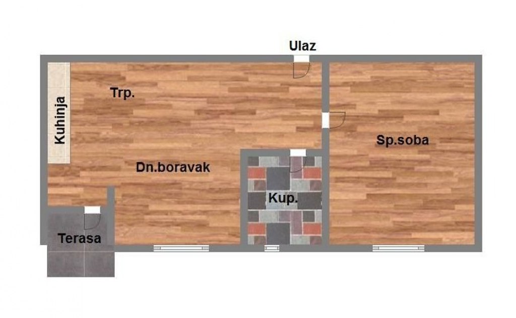 dvosoban stan 41m2 telep izgradnja