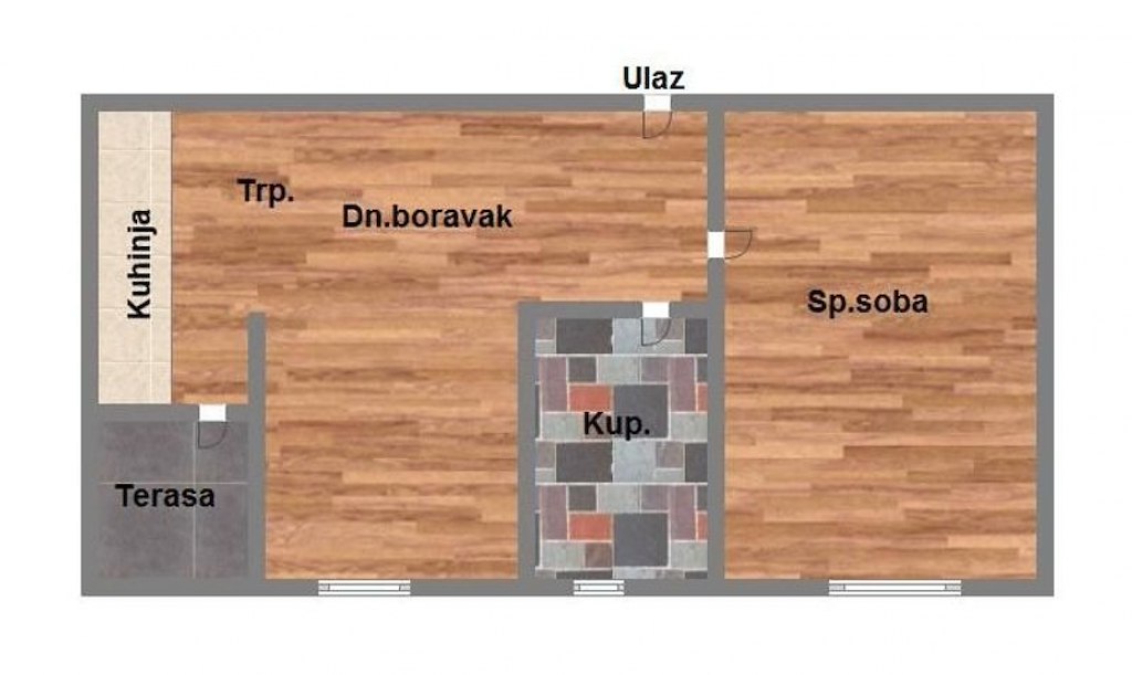 dvosoban stan 40m2 telep izgradnja