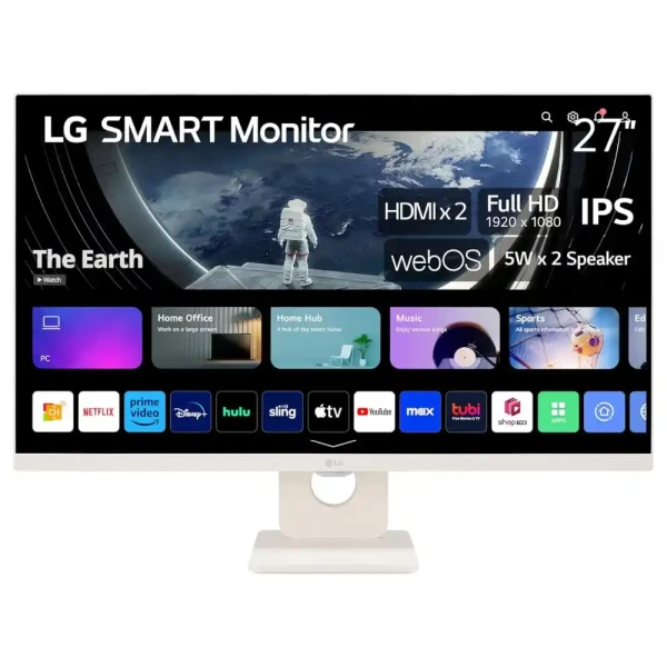 Monitor 27 LG 27SR50F-W SMART 1920x1080Full HD14msIPS60Hz2x HDMI2x USBZvučnicbelii