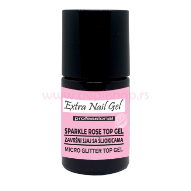 ENG glossy SPARKLE ROSE top gel 15ml art. 2784