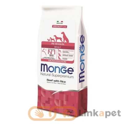 MONGE ALL BREEDS ADULT MONOPROTEIN GOVEDINA I PIRINAČ