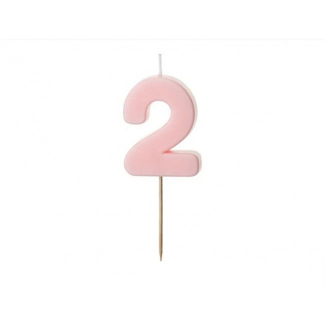 Party Deco - Svećica broj 2 roze