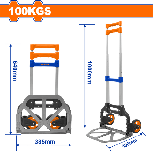 WADFOW WWB8A10 Sklopiva ručna transportna kolica 100kg