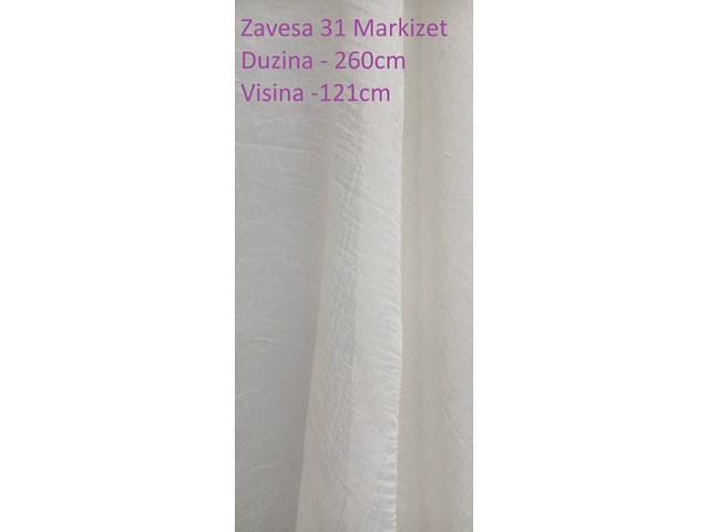 Zavesa 31 Markizet Duzina - 260cm Visina -121cm