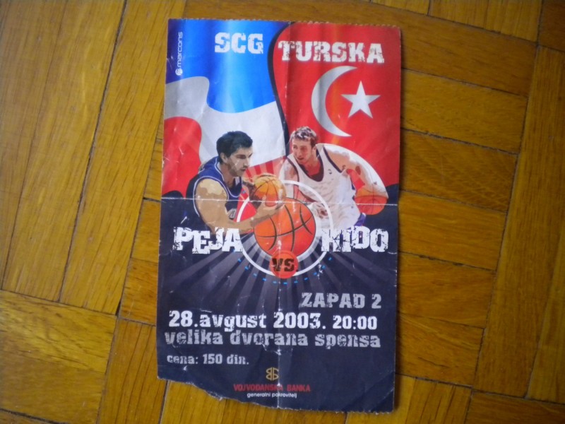 SCG - TURSKA 28. 08. 2003. SPENS Novi Sad