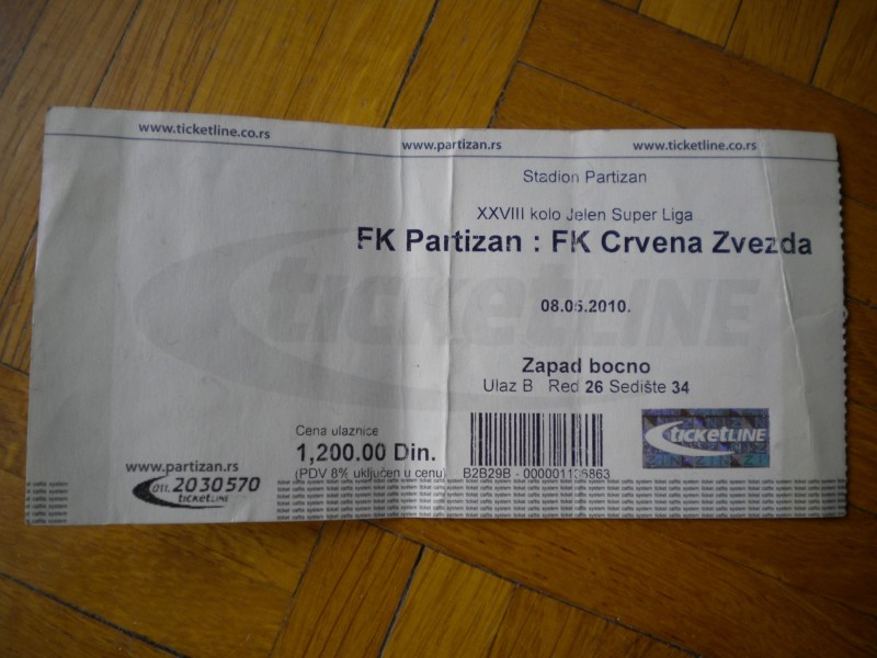FK PARTIZAN - FK CRVENA ZVEZDA 08. 05.2010. zapad bocno