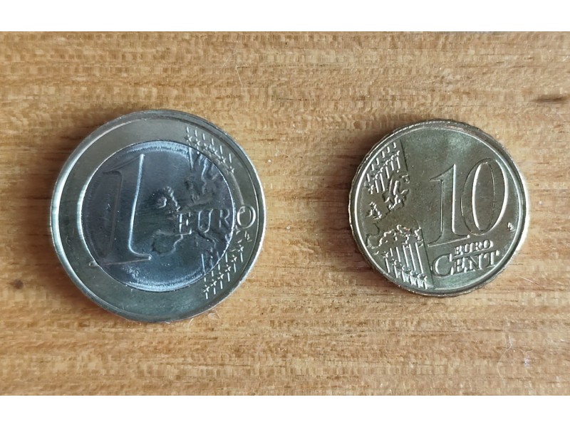 1 Euro i 10 eurocenti 2023 - Austrija