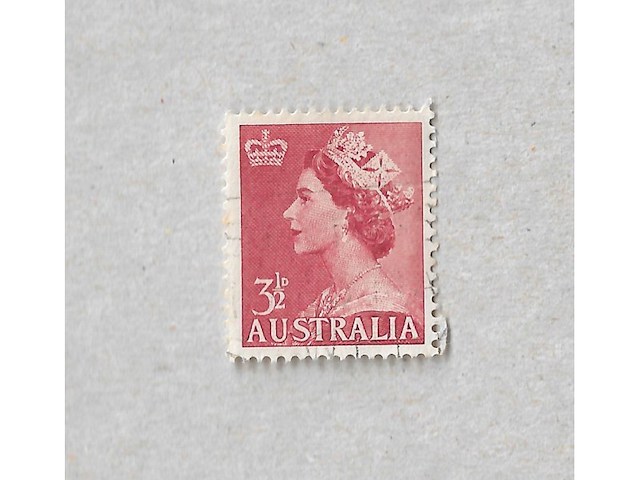 (M) markica 1956 Aust.  3½d Red Queen Elizabeth