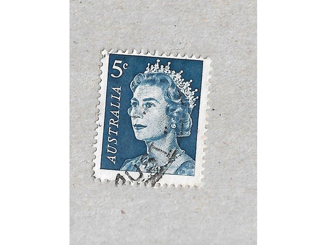 (M) markica 1967 Aust. 5c Blue Queen Elizabeth