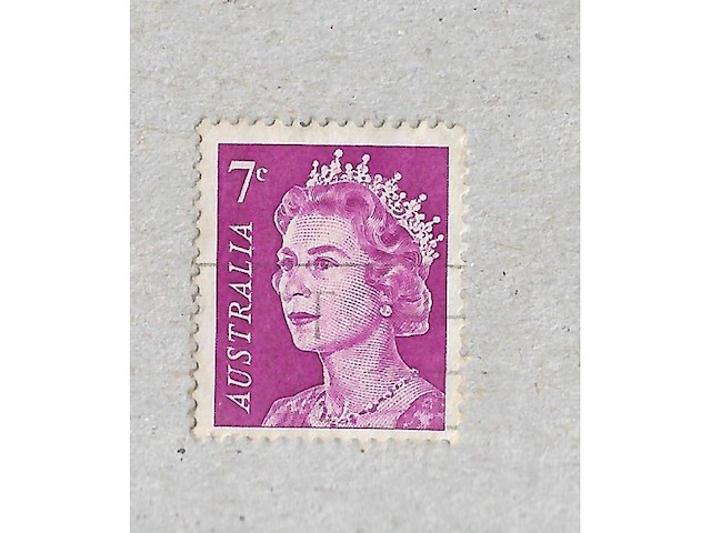 (M) markica 1971 Aust. 7c Purple Queen Elizabeth