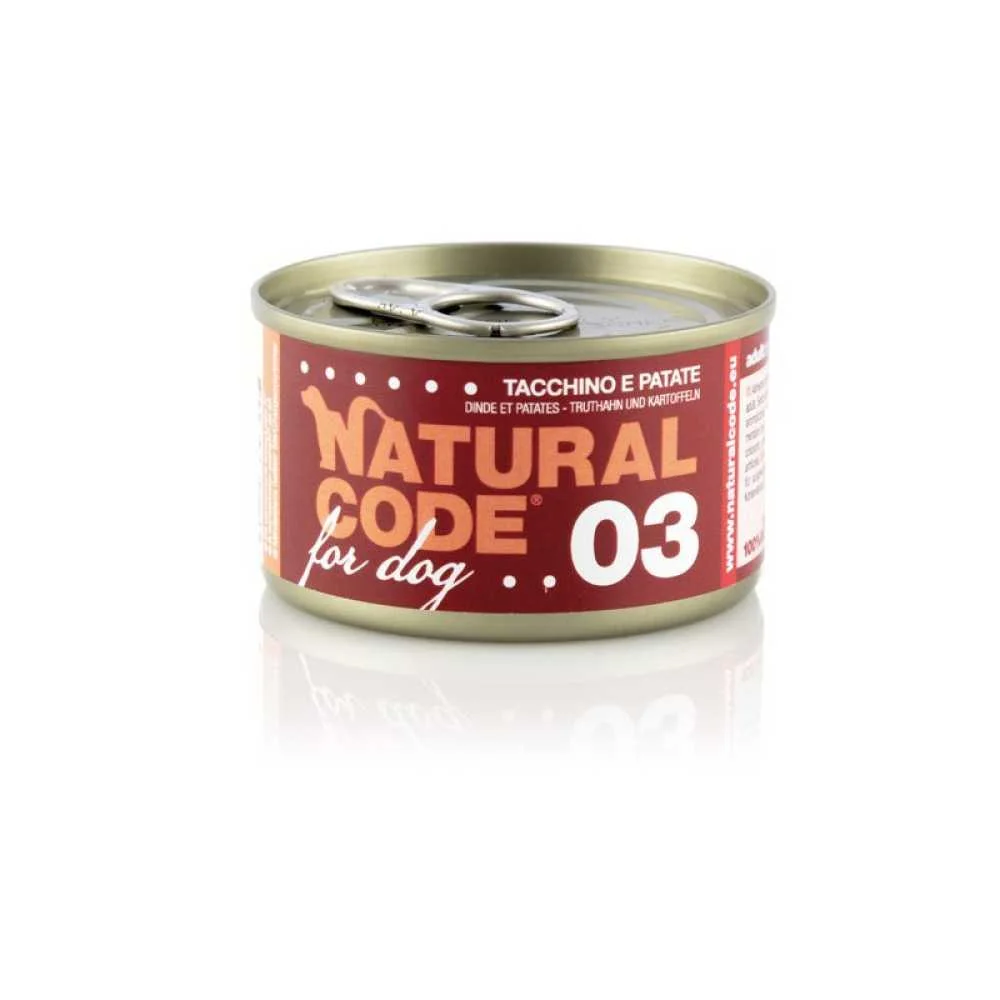 Natural Code Dog konzerva za pse - Turkey and Potatoes 90g