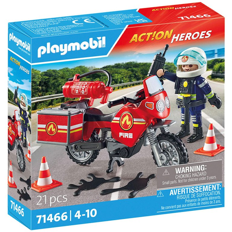 Playmobil Action Heroes Vatrogasac motociklista