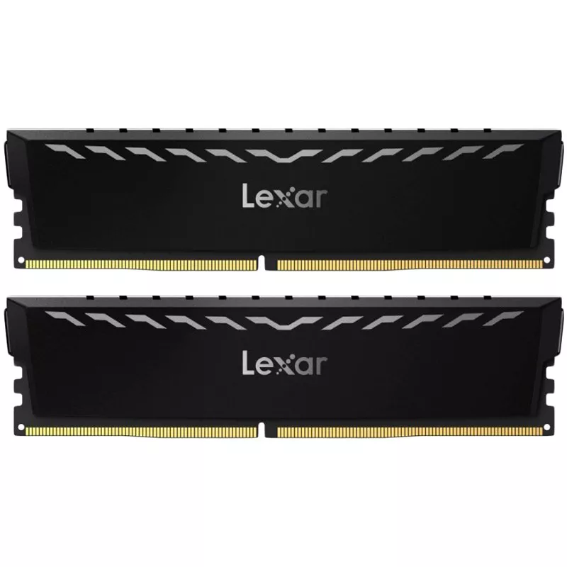 Lexar 2x8GB THOR DDR4 3600 UDIMM XMP Memory with Black heatsink. Dual