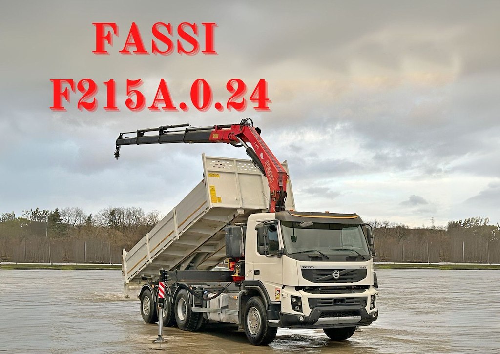 Volvo FMX 450 Kipper 6,50m*FASSI F215A.0.24 + FUNK*8x4 kiper