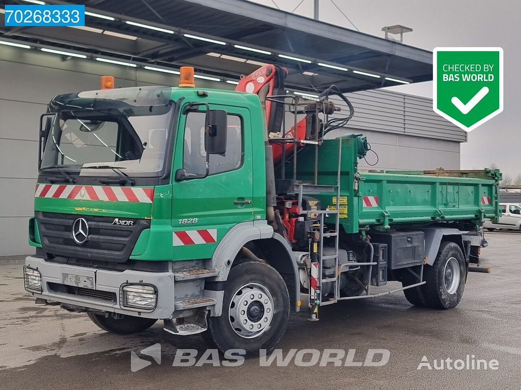 Mercedes-Benz Axor 1828 4X2 PTO Defect Fassi F110XS Crane Manual Big-Axle Stee kiper