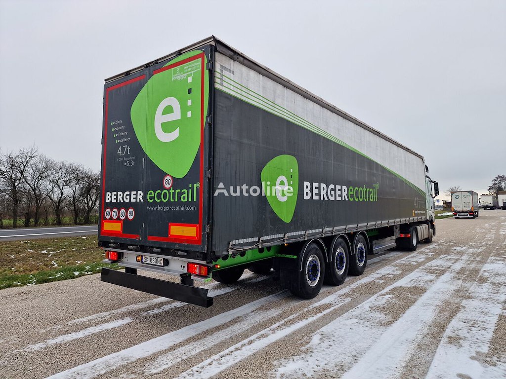 Berger STANDARD - OŚ PODNOSZONA - SAF - PRZEBIEG 571000km poluprikolica sa kliznom ceradom