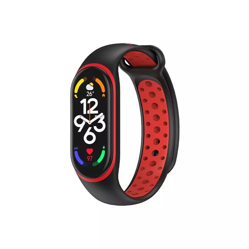 Narukvica za smart watch Xiaomi Mi Band M7 crno crvena