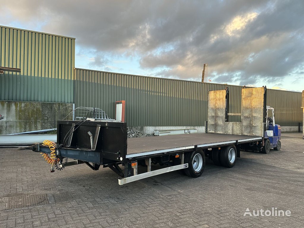 Netam-Fruehauf A2-220A Wipkar / middenasaanhanger met hydraulische kleppen. prikolica sa niskom platformom