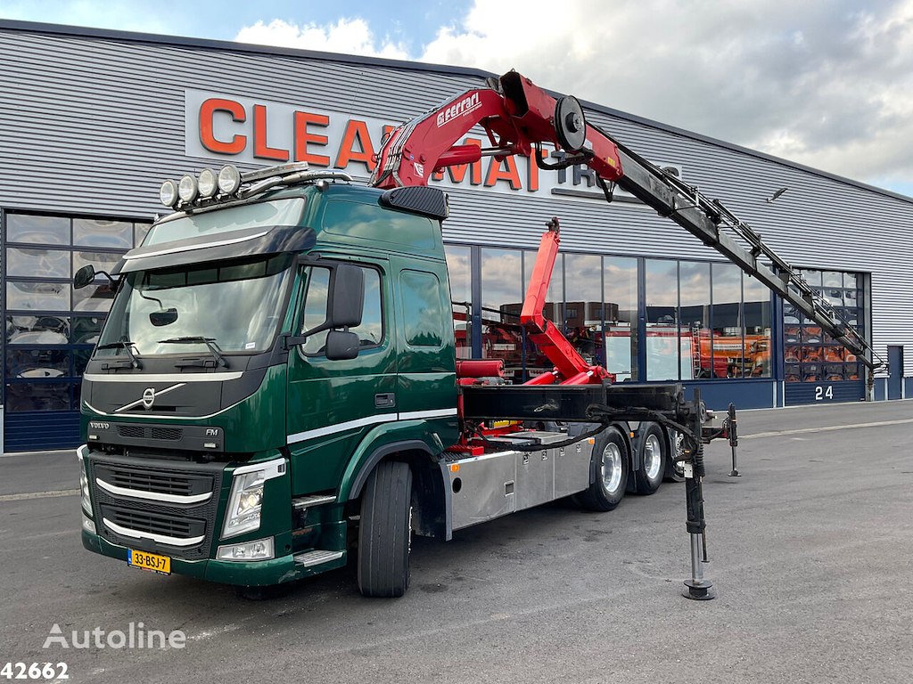 Volvo FM 460 8x4 TRIDEM Euro 6 32 Tonmeter laadkraan kamion rol kiper