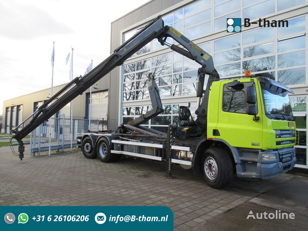 DAF CF75 310 Palfinger PK23002 + Palift T20A Hooklift - Crane kamion rol kiper