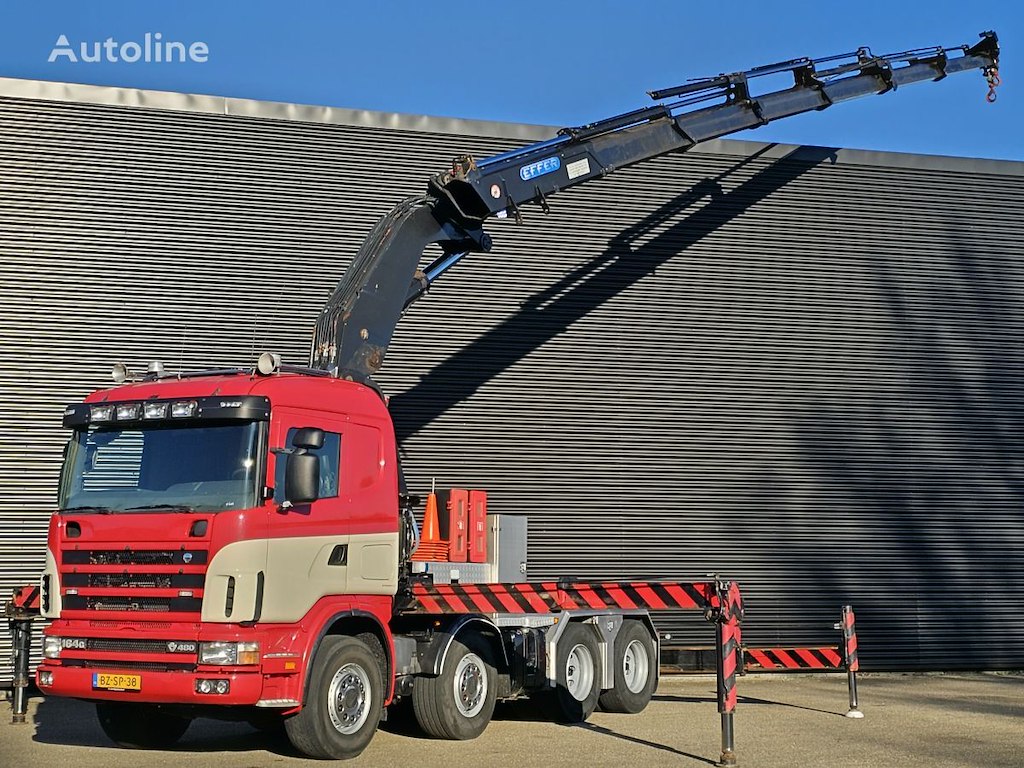 Scania R164.480 V8 / 8x4 / EFFER 72 t/m CRANE / KRAN tegljač