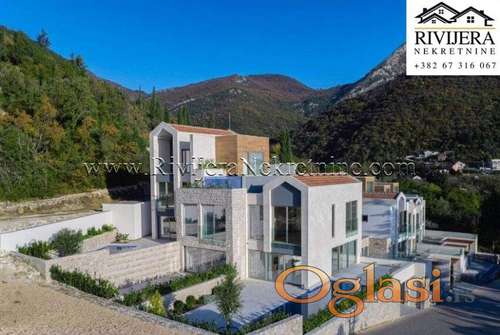 Prodaje se luksuzna townhouse vila u novom kompleksu u Tivtu