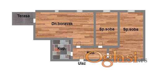 Trosoban stan u izgradnji 52m2 telep!