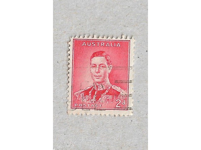 (M) markica 1938 Aust.  2d Red King George VI