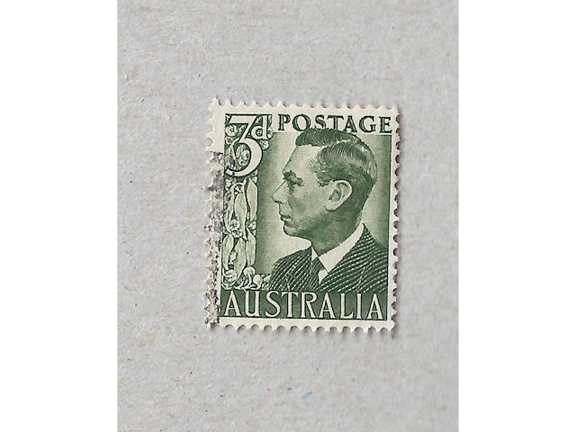 (M) markica 1951 Aust. 3d Green King George VI