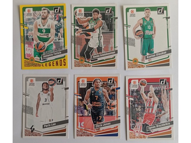 2023/24 Donruss Euroleague Lot 14 Različitih Kartica
