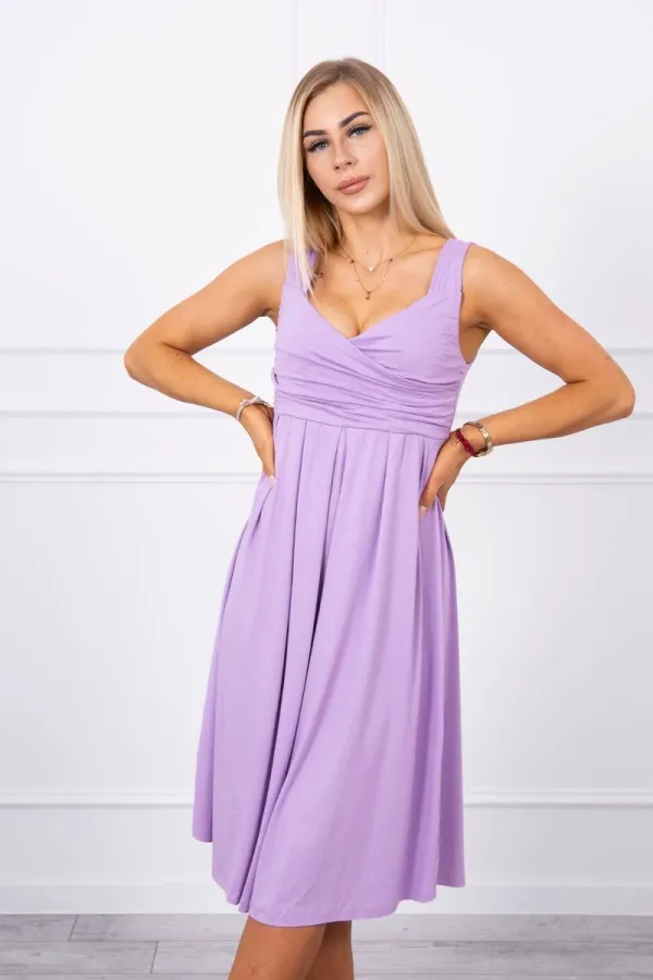 MARKA NIEZDEFINIOWANA DRESS WITH WIDE STRAPS PURPLE