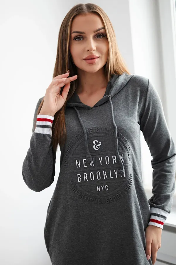 MARKA NIEZDEFINIOWANA DRESS BROOKLYN GRAPHITE MELANGE