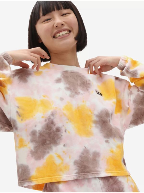 YELLOW-PINK WOMENS BATIK SWEATSHIRT VANS GRUNGE - WOMEN